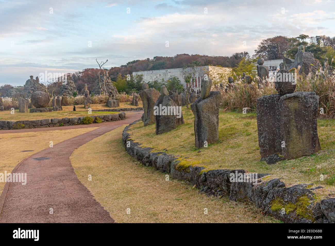 Obaek jang-goon gallery of stone objects at Jeju stone park, republic ...