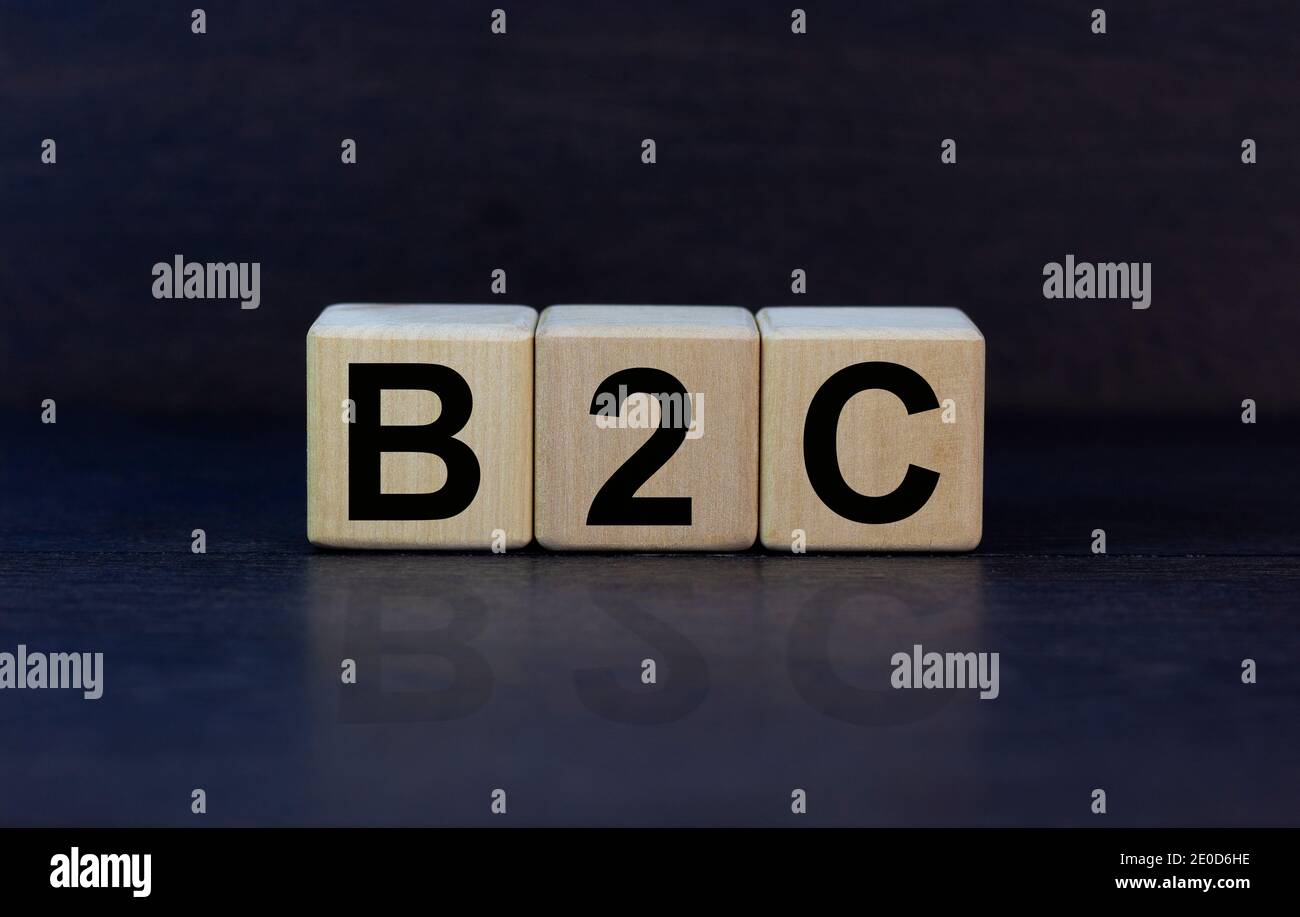 B2C - business to customer symbol. Concept word 'B2C - business to ...