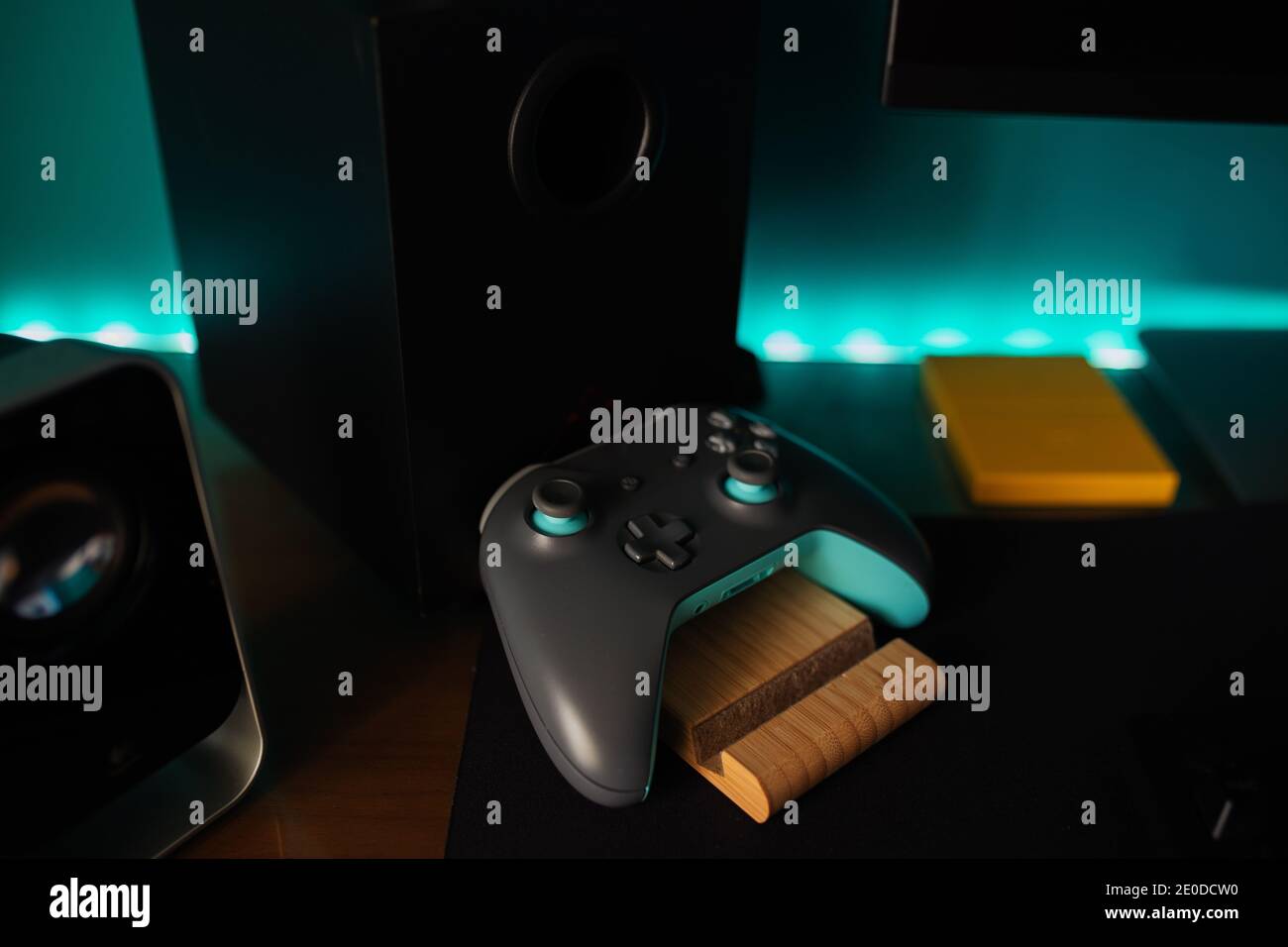 Top view close-up of a console controller Stock Photo - Alamy