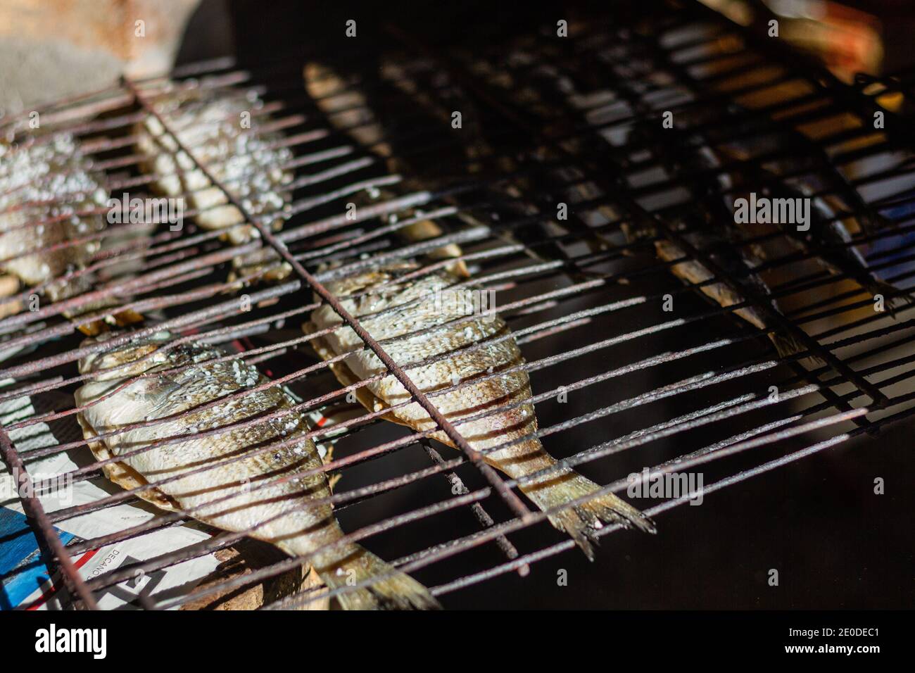 Dried fish was placed in the market Stock Photo - Alamy