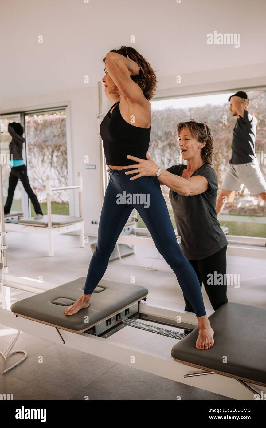 Pilates reformer machine hi-res stock photography and images - Alamy