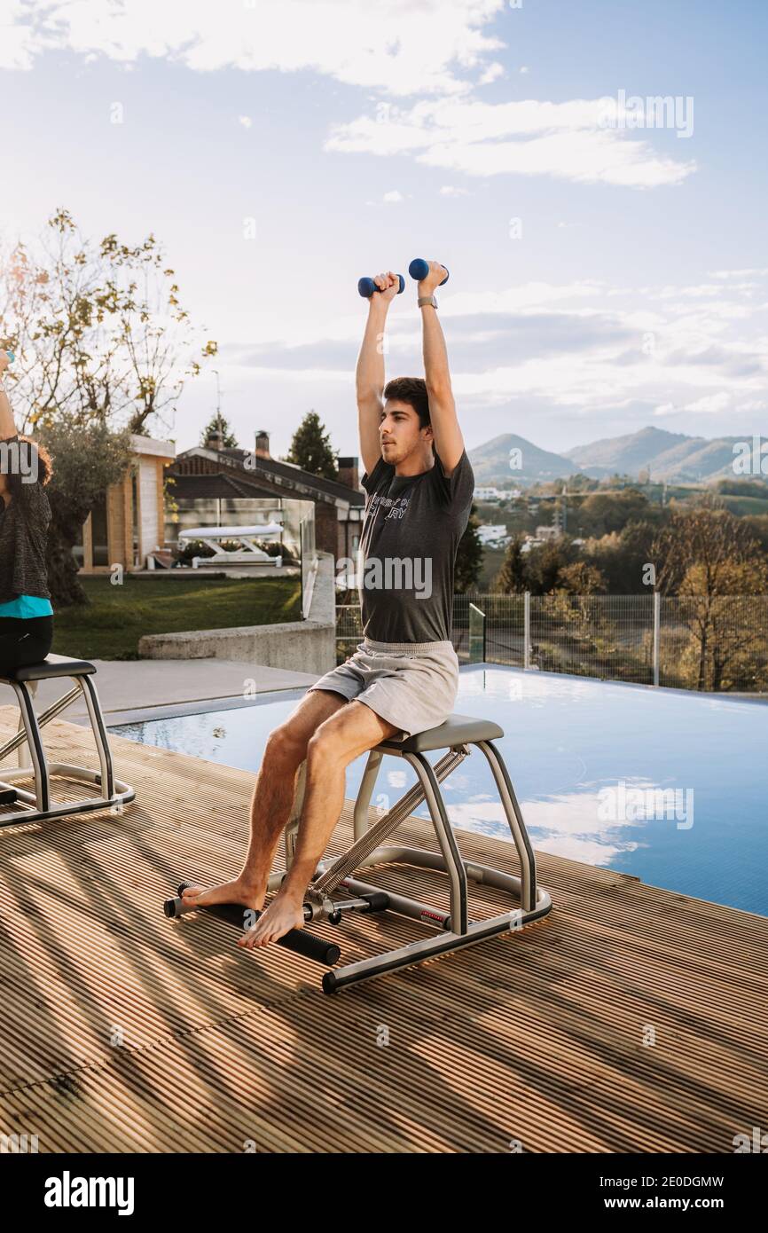 Chair exercises hi-res stock photography and images - Alamy