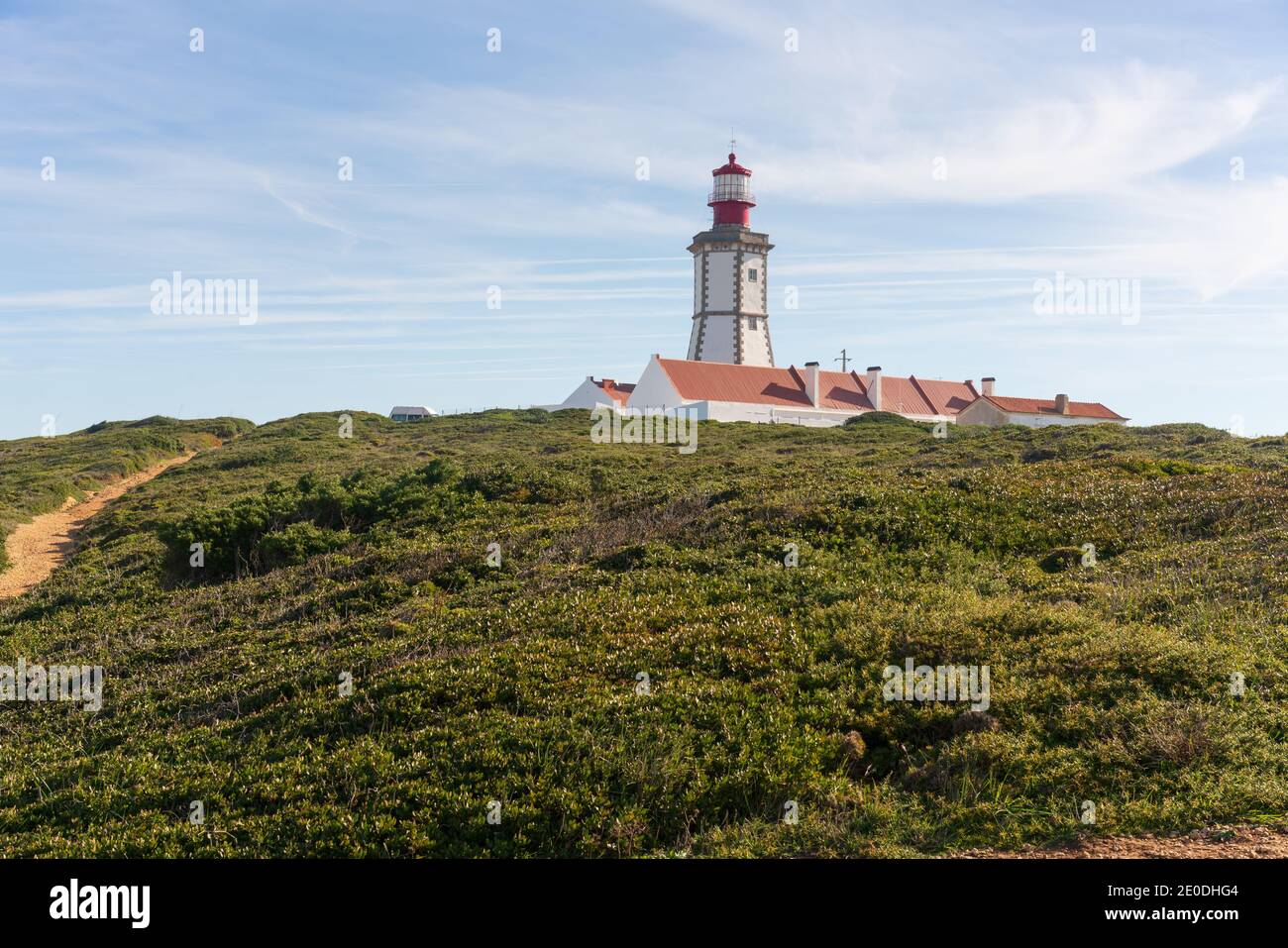 Landscape of Capo Espichel cape with the Lighthouse, in Portugal Stock Photo - Alamy