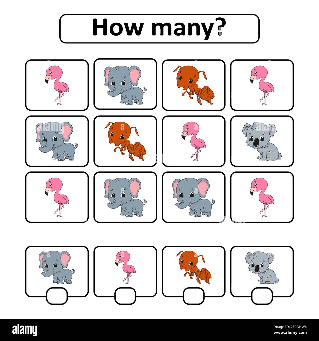 Counting game for children of preschool age. Learning mathematics. How ...