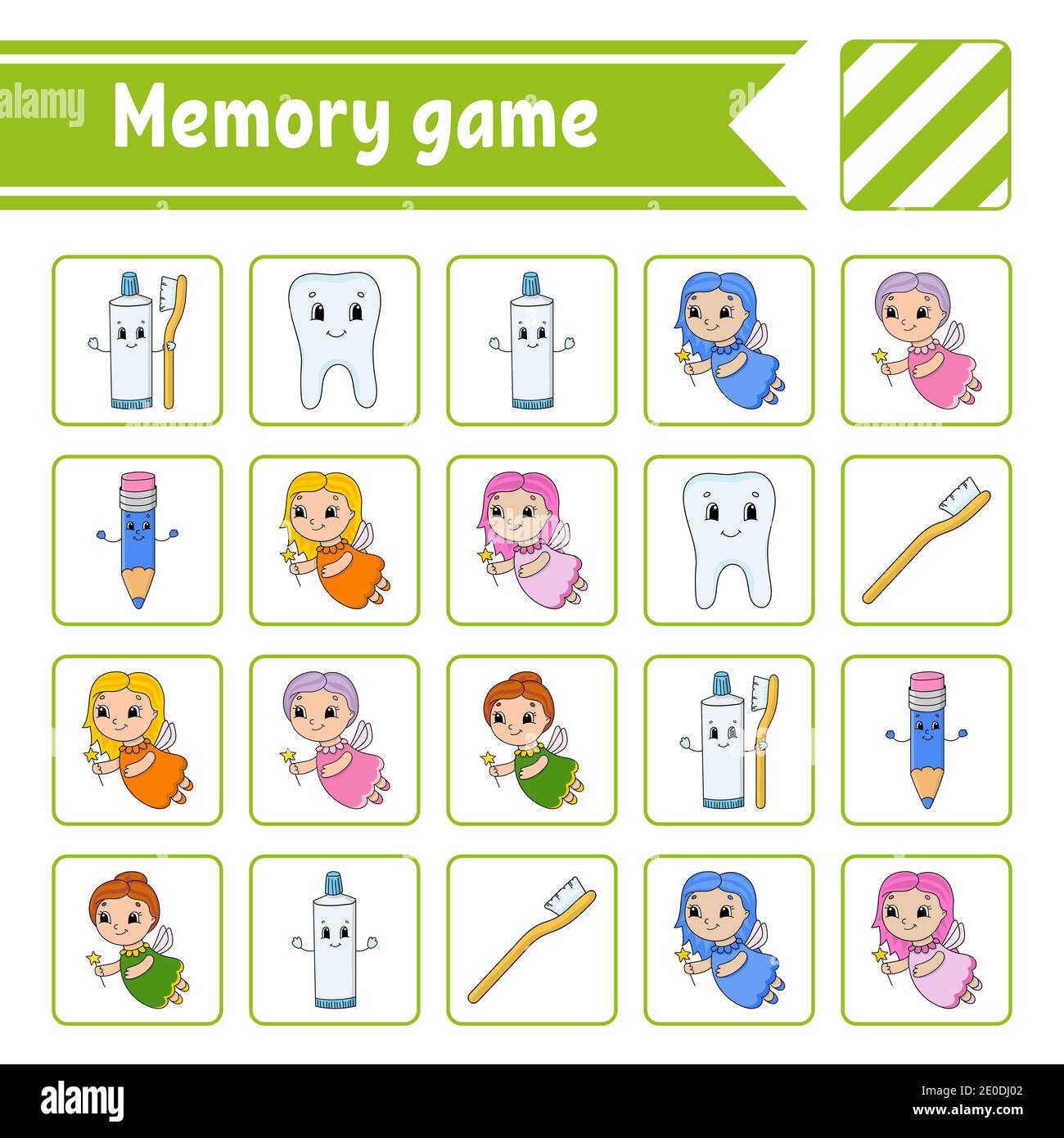Memory game for kids. Education developing worksheet. Activity page ...
