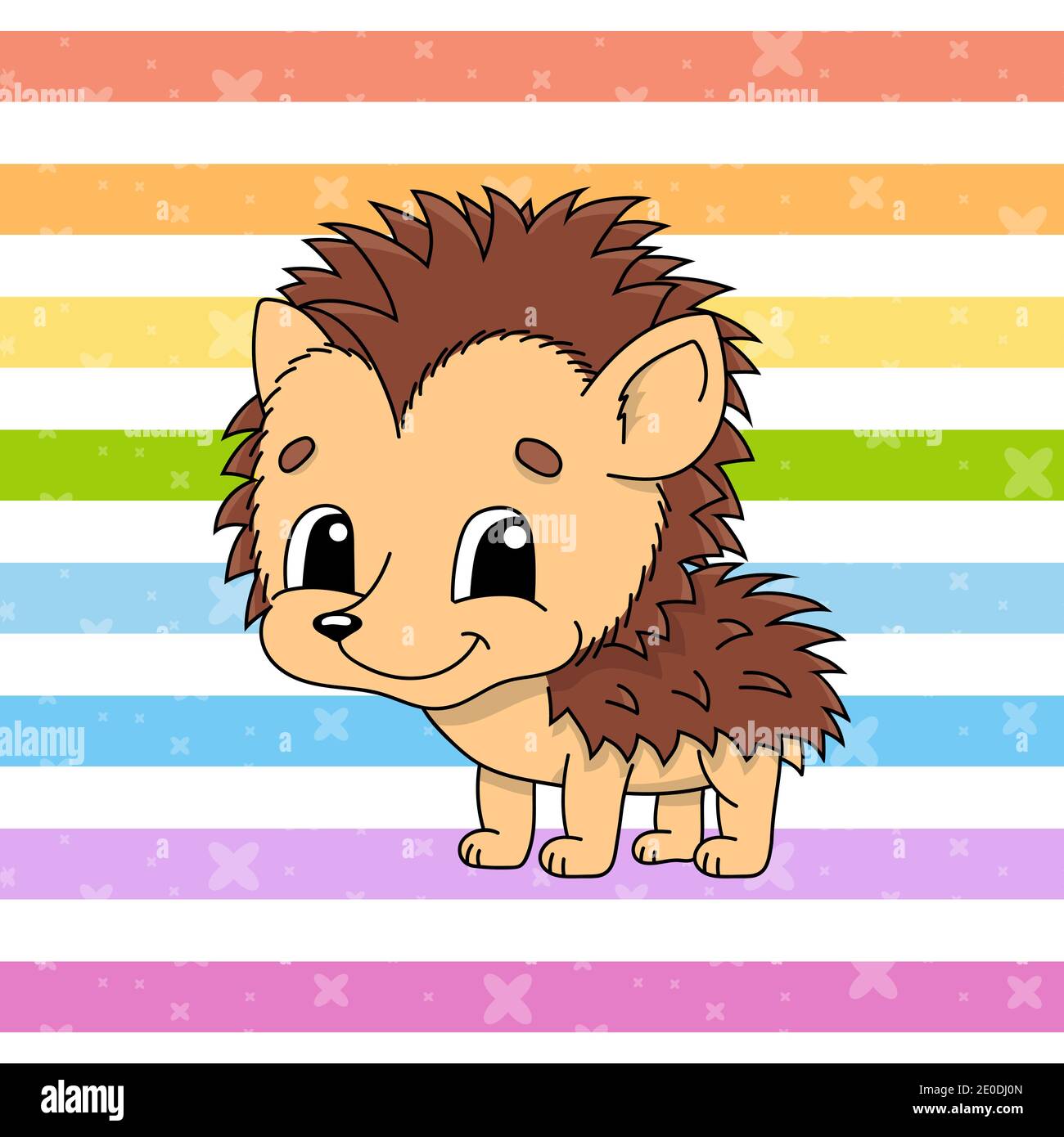 Cute character. Colorful vector illustration. Cartoon style. Isolated ...