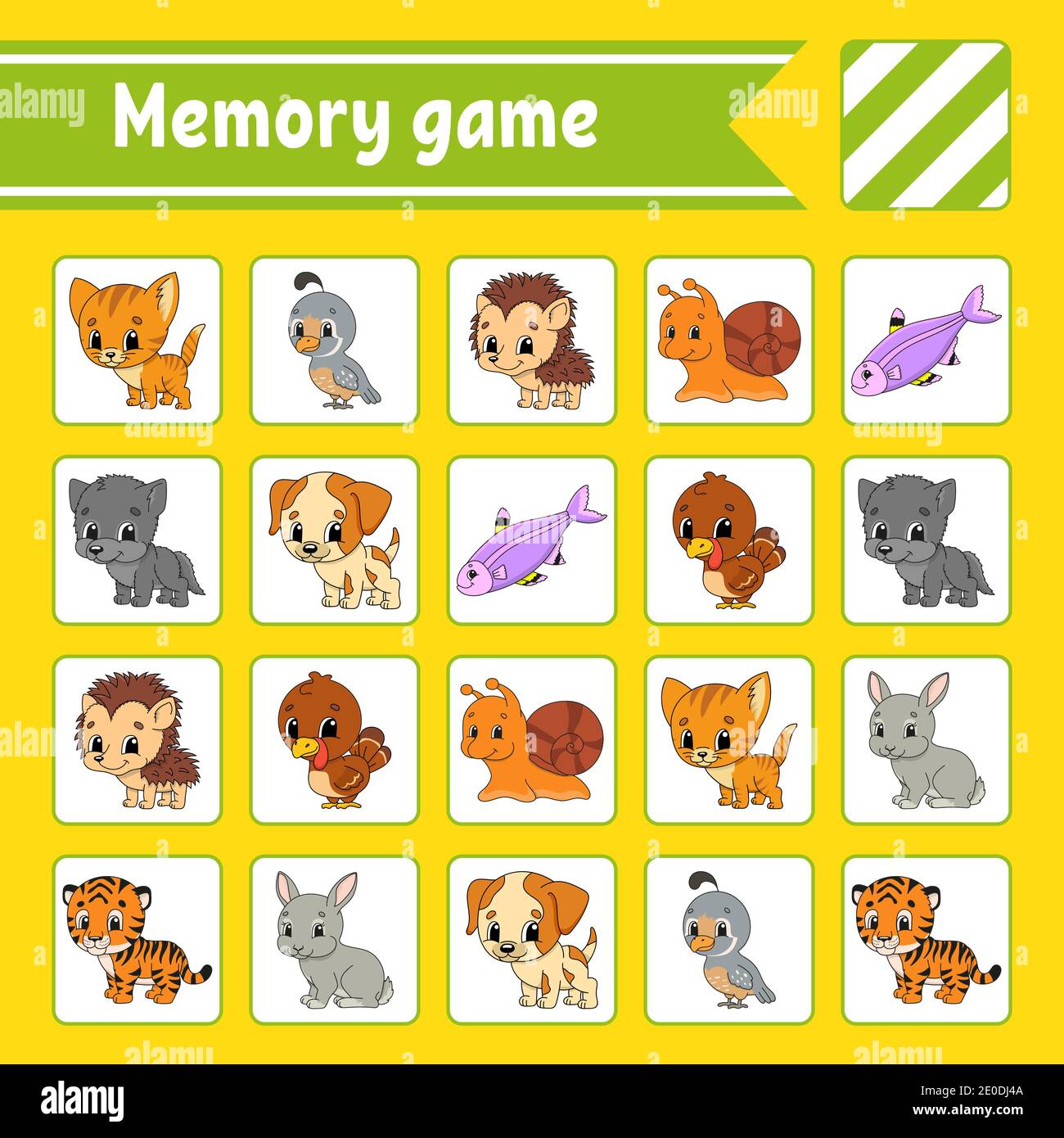 Memory game for kids. Education developing worksheet. Activity page ...