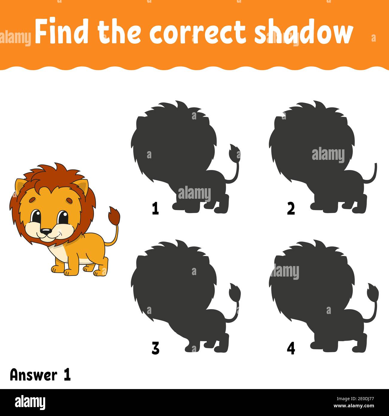 Find the correct shadow. Education developing worksheet. Matching game ...