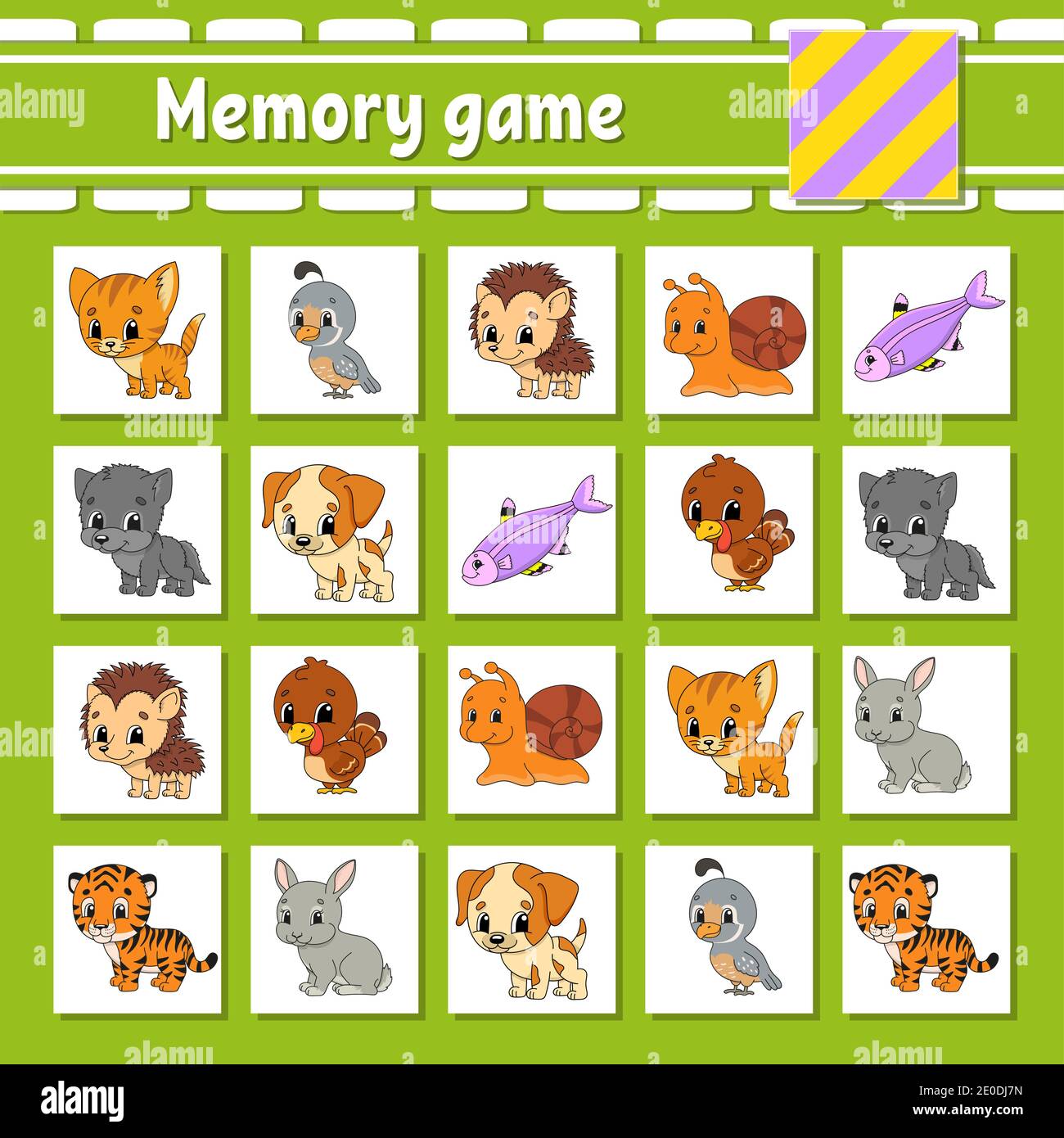 Memory game for kids. Education developing worksheet. Activity page ...