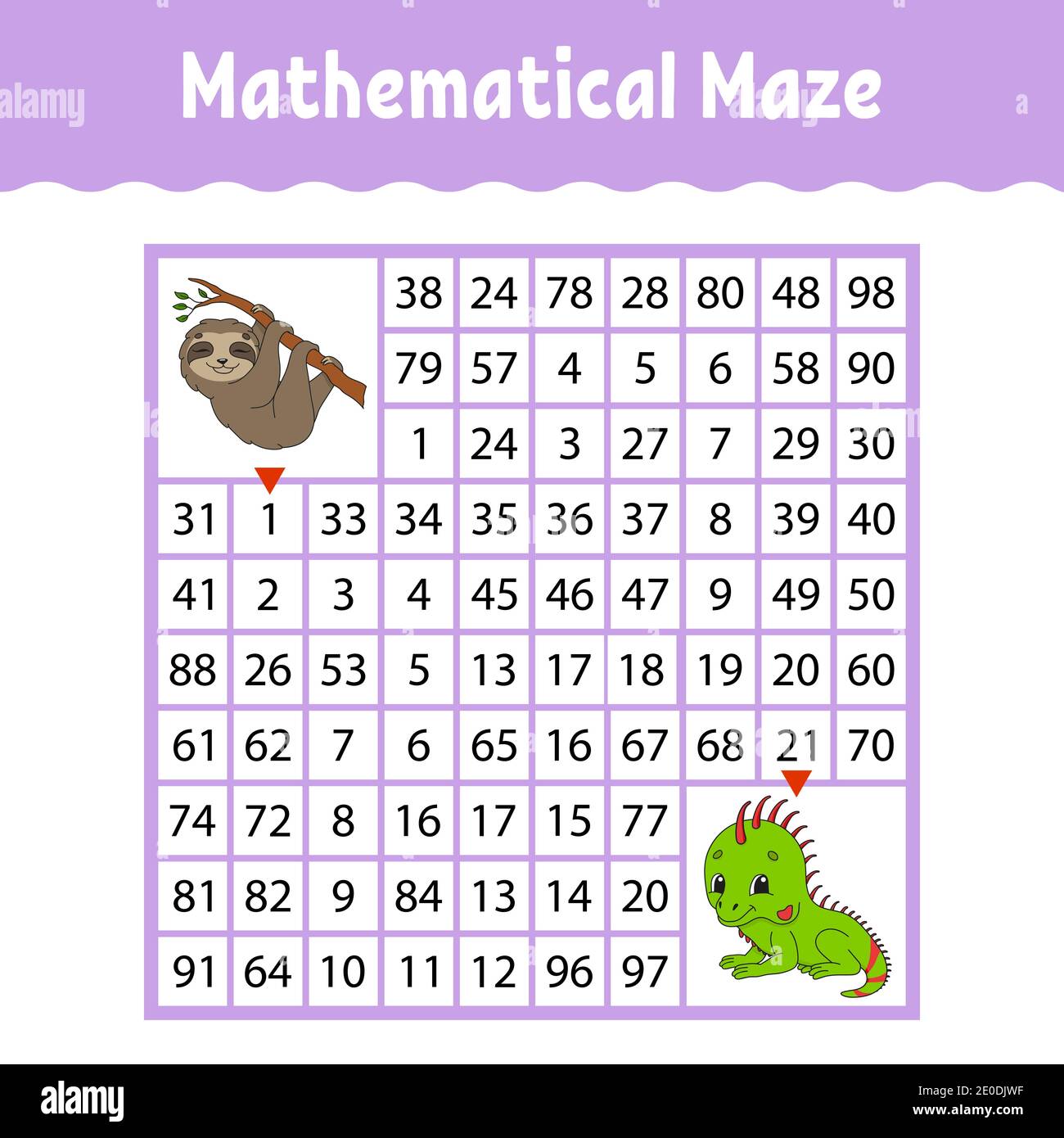 Math Maze Worksheet