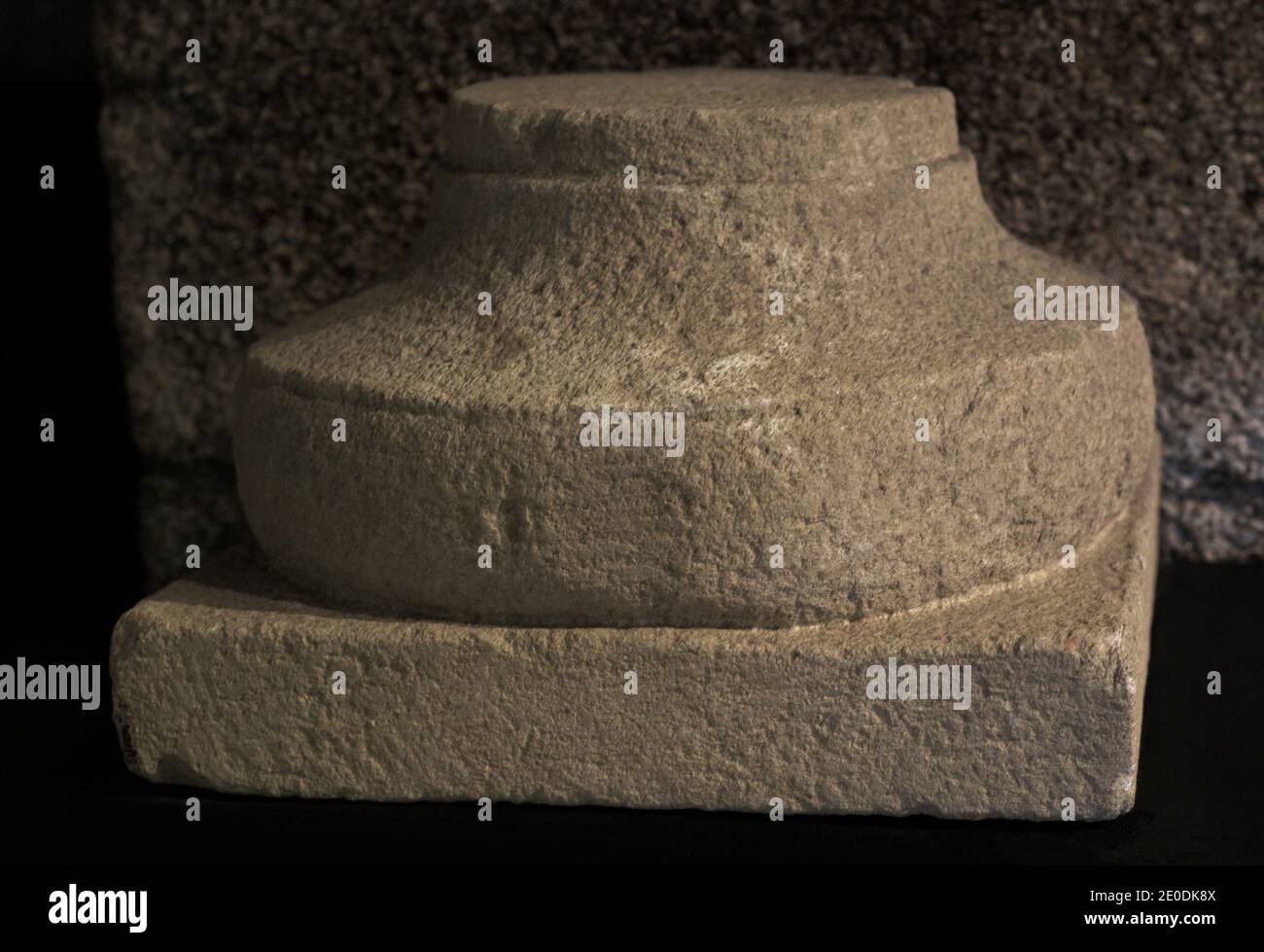 Column base. Granite. From the Roman Villa of O Cantón Grande (La ...