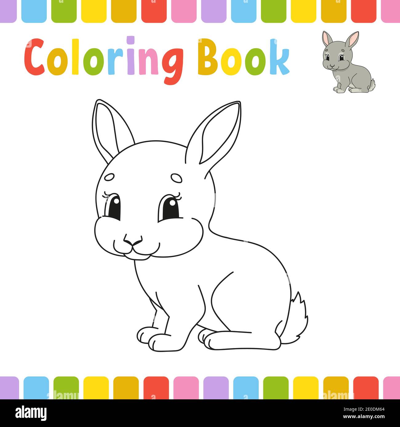 Coloring book pages for kids. Cute cartoon vector illustration Stock ...