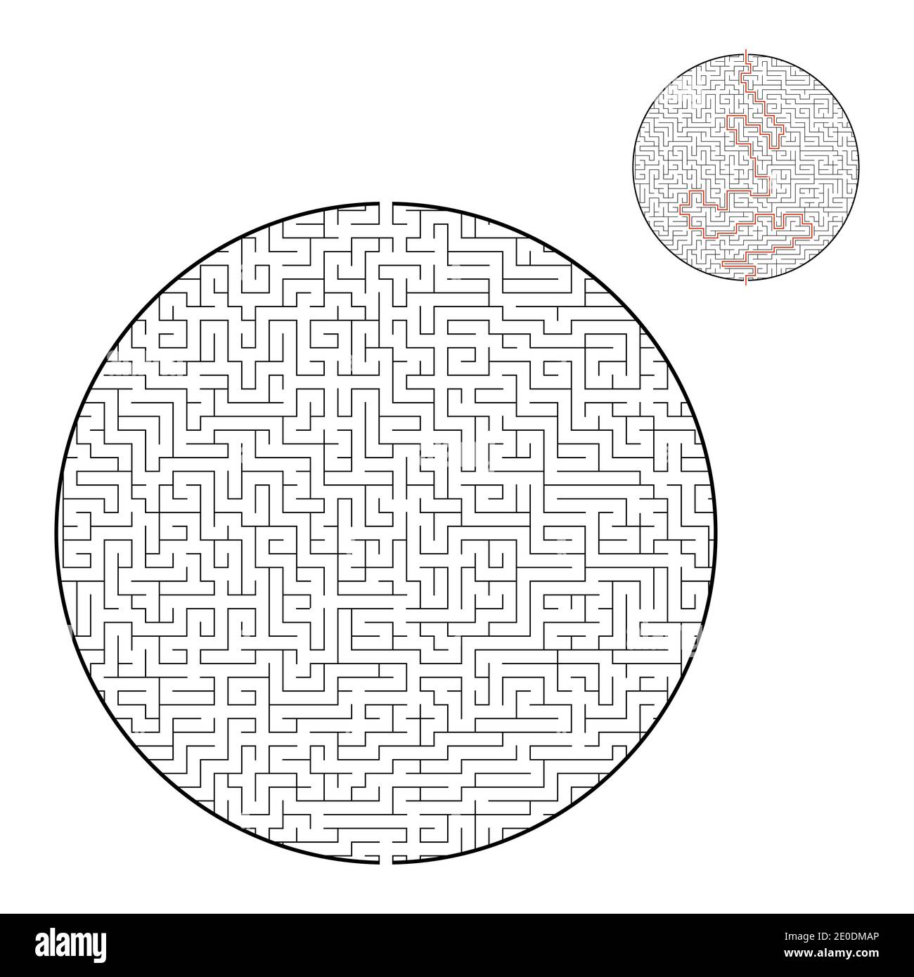 Difficult big maze. Game for kids and adults. Puzzle for children ...