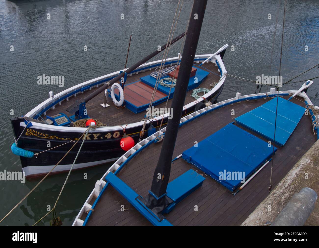Historic Zulu type fishing boats, part of the Scottish Fisheries Museum ...