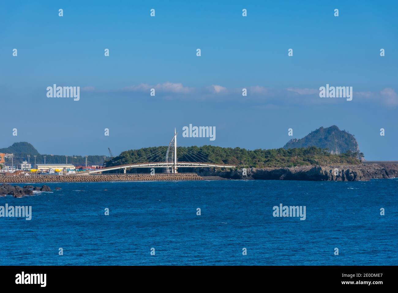 Saeyeongyo Bridge leading to Saeseom Island in Republic of Korea Stock ...