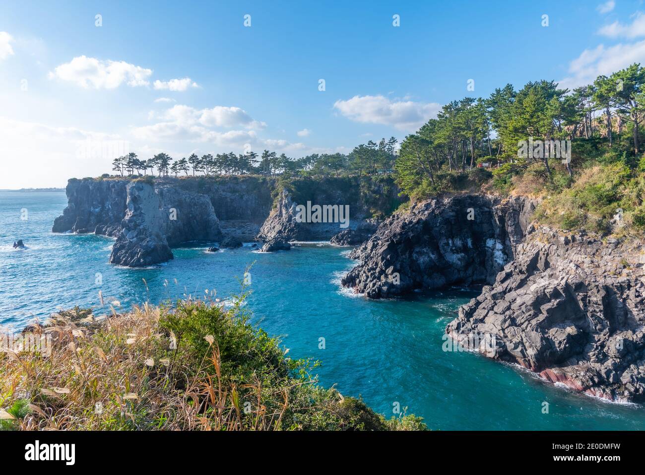 Aerial view of Oedolgae rock at Jeju island, Republic of Korea Stock ...