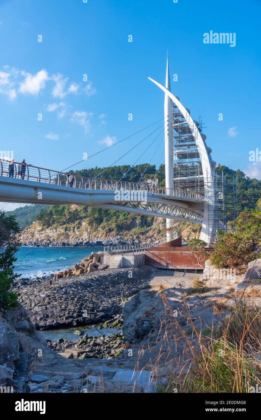 Saeyeongyo Bridge leading to Saeseom Island in Republic of Korea Stock ...