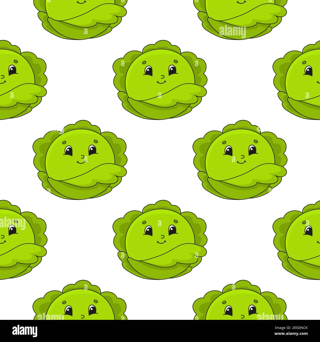 Colored seamless pattern with cute cartoon character. Simple flat ...