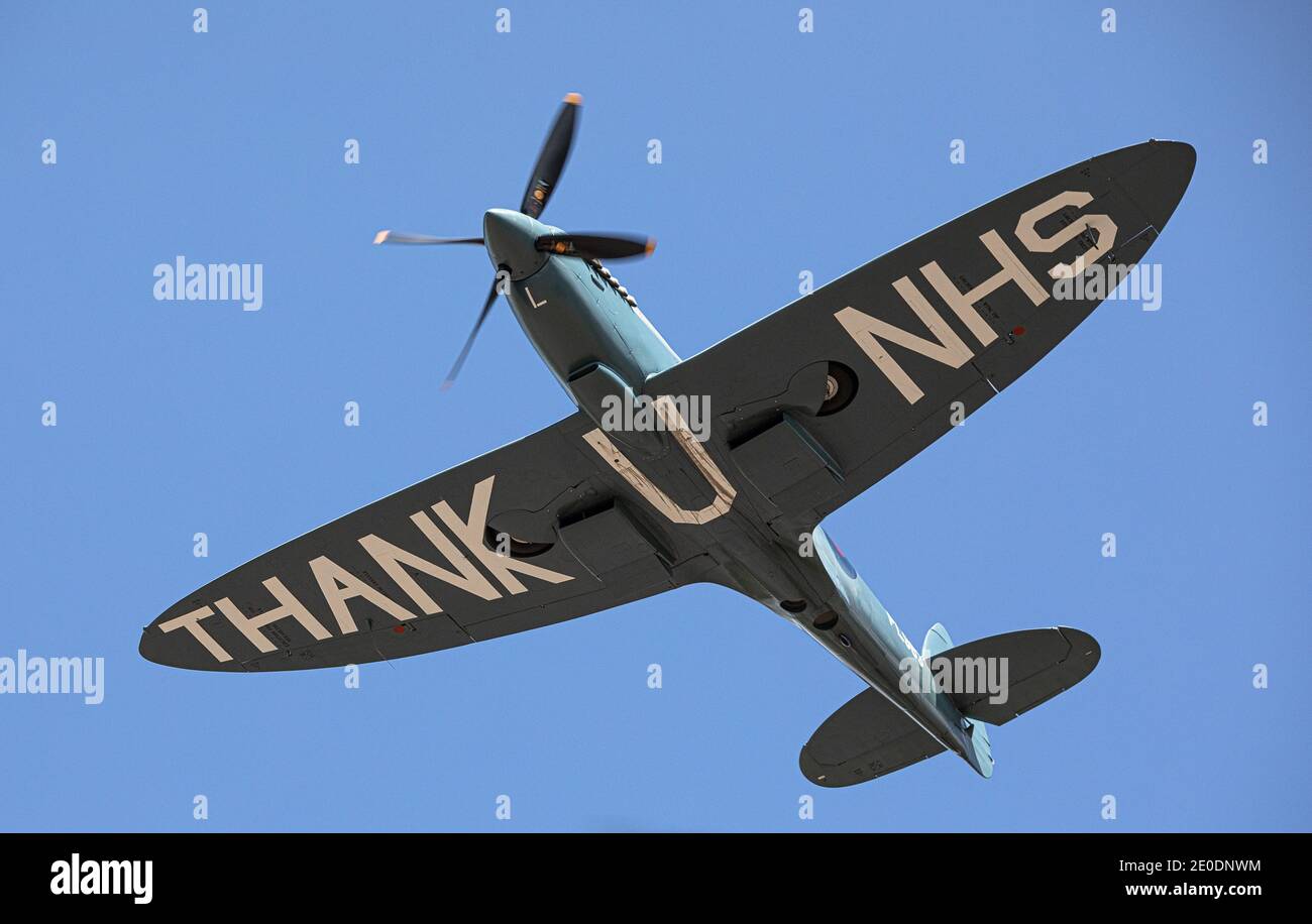 Supermarine Spitfire (G-PRXI) Hampshire Stock Photo - Alamy