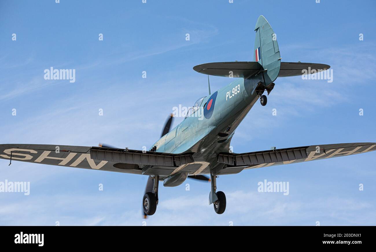 Supermarine Spitfire (G-PRXI) Hampshire Stock Photo - Alamy