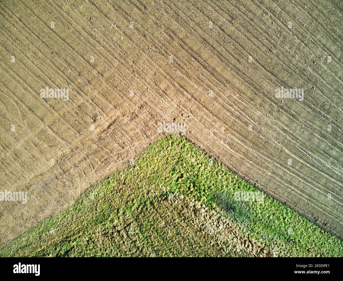 Geometries of nature and man. View from above Stock Photo - Alamy