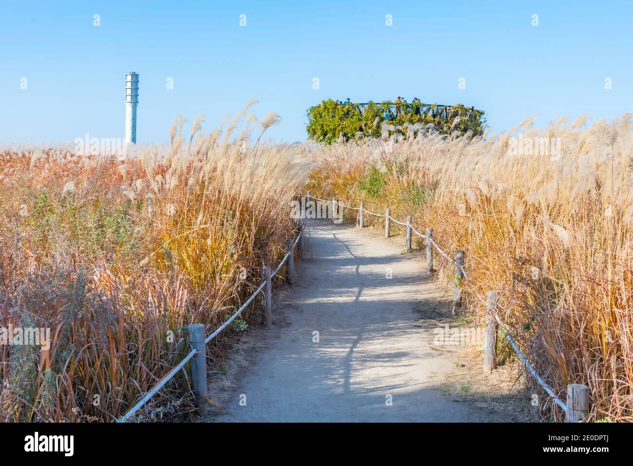 viewpoint platform at Haneul park in Seoul, Republic of Korea Stock ...