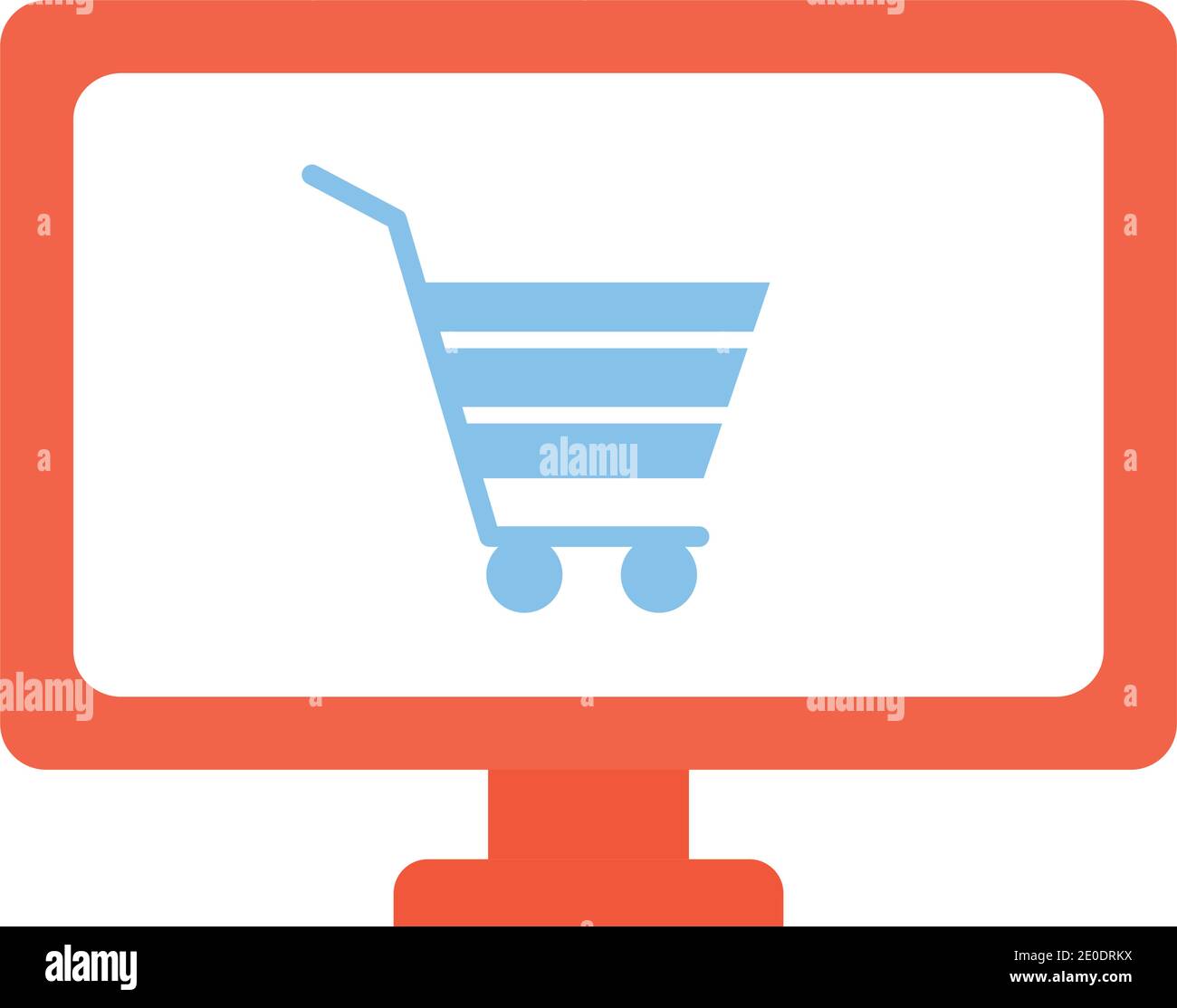 Shopping trolley icon screen Cut Out Stock Images & Pictures - Alamy