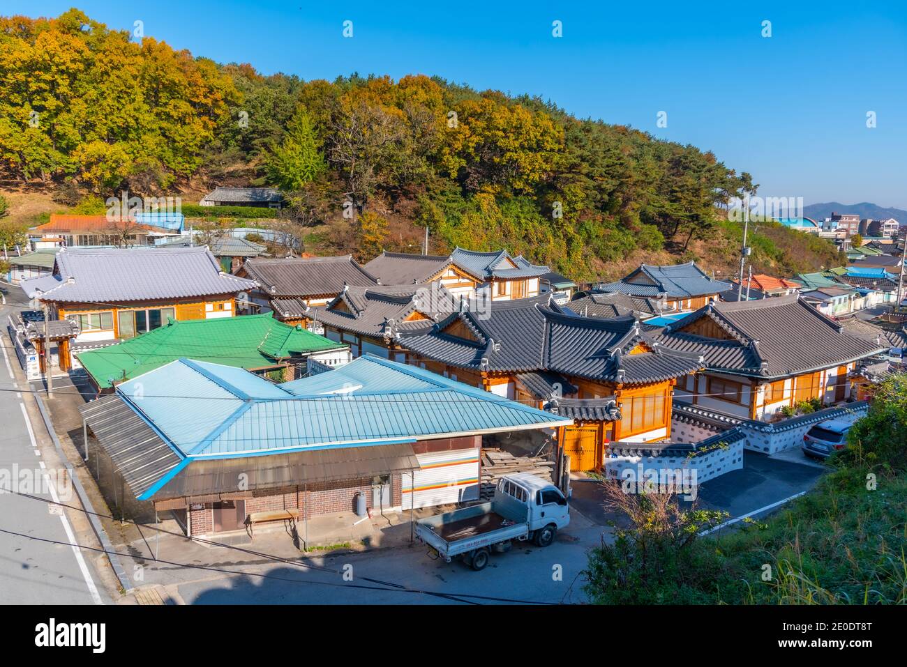 Old houses in the center of Gongu Republic of Korea Stock Photo - Alamy