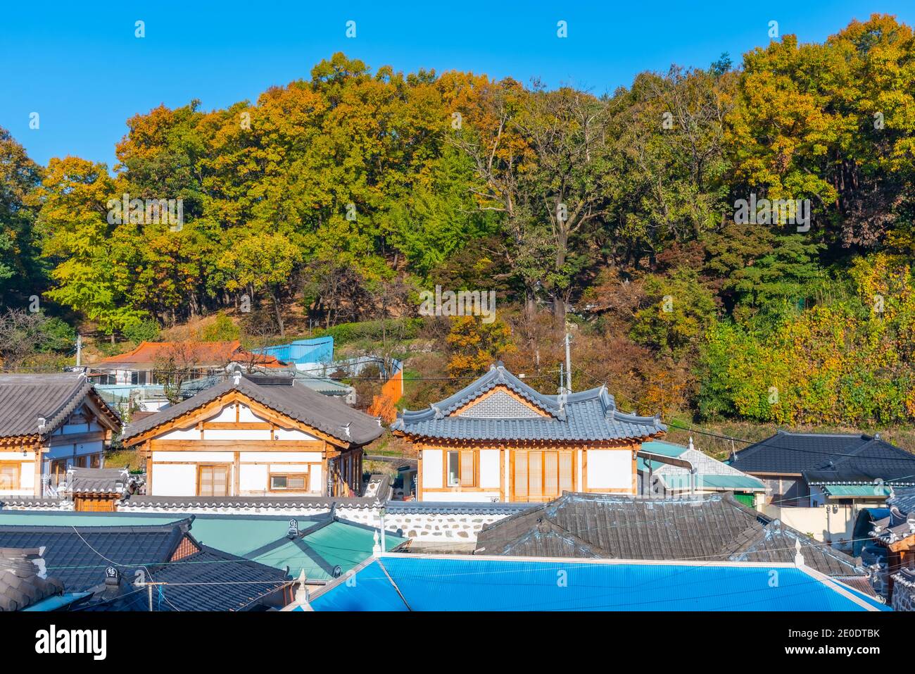 Old houses in the center of Gongu Republic of Korea Stock Photo - Alamy