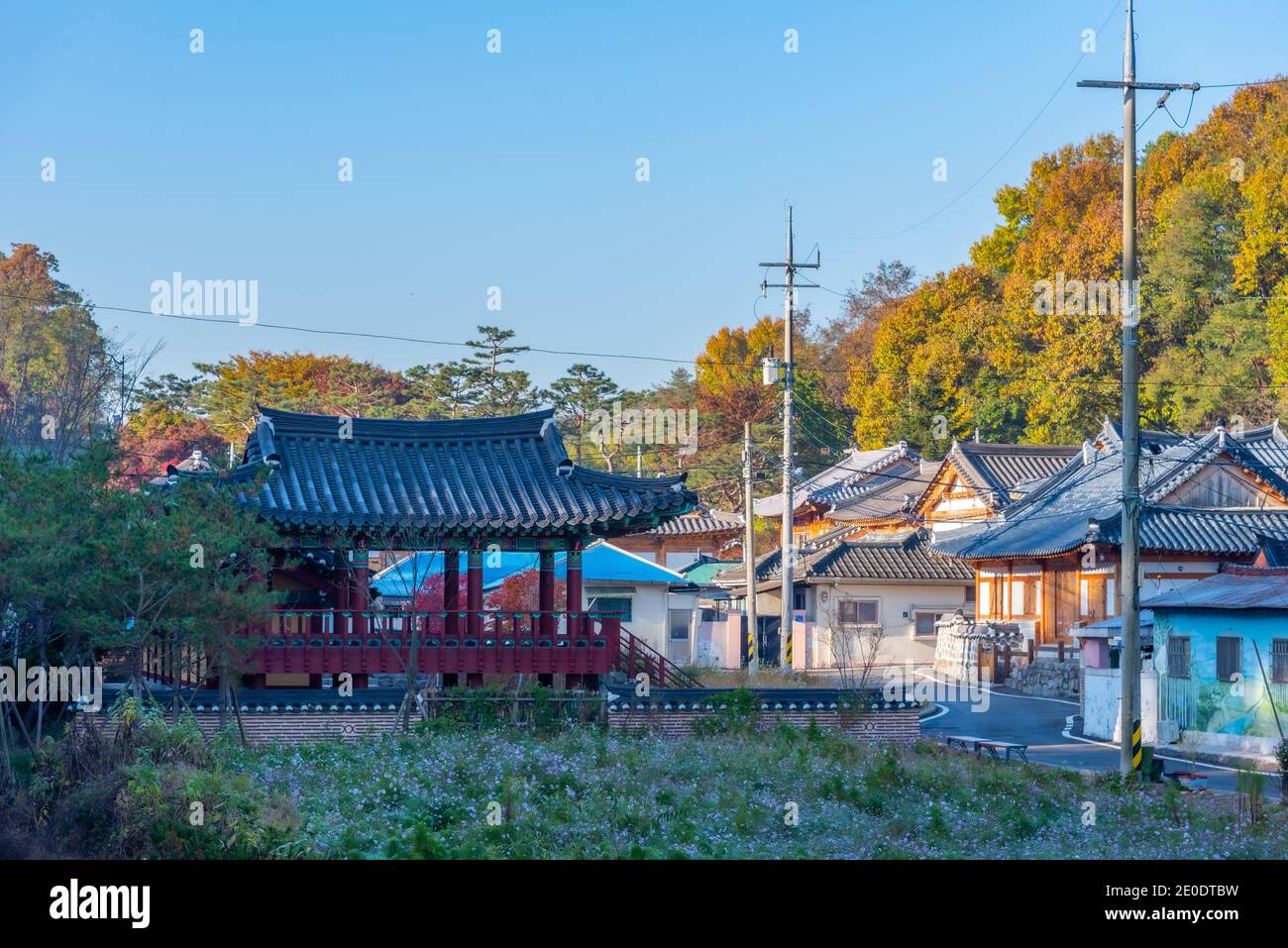 Old houses in the center of Gongu Republic of Korea Stock Photo - Alamy