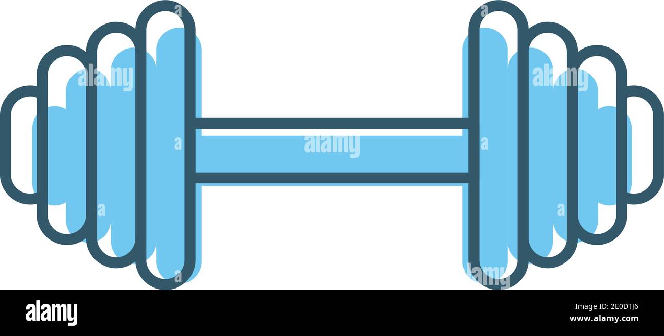 dumbbell with a blue color Stock Vector Image & Art - Alamy