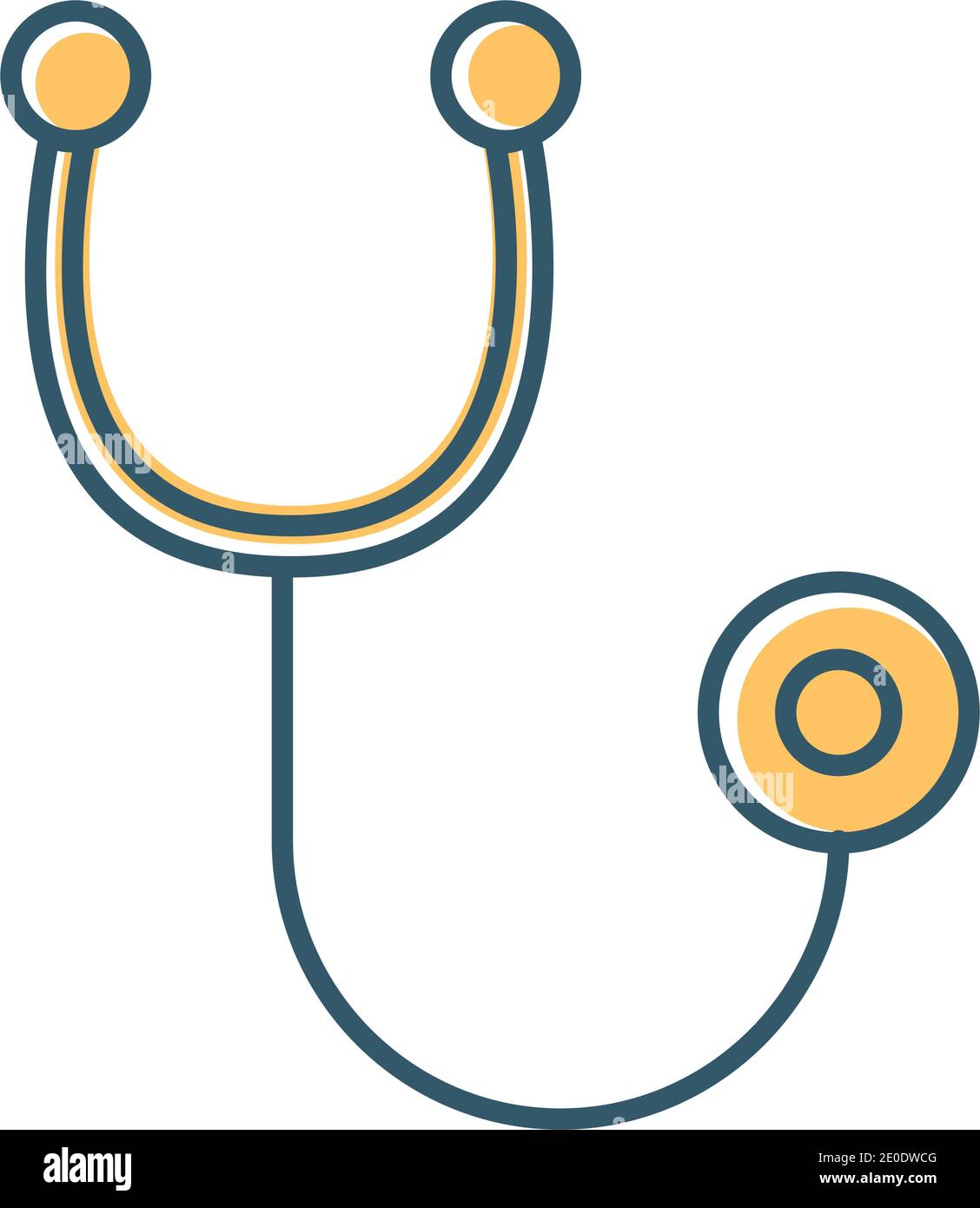 stethoscope with a yellow color Stock Vector Image & Art - Alamy