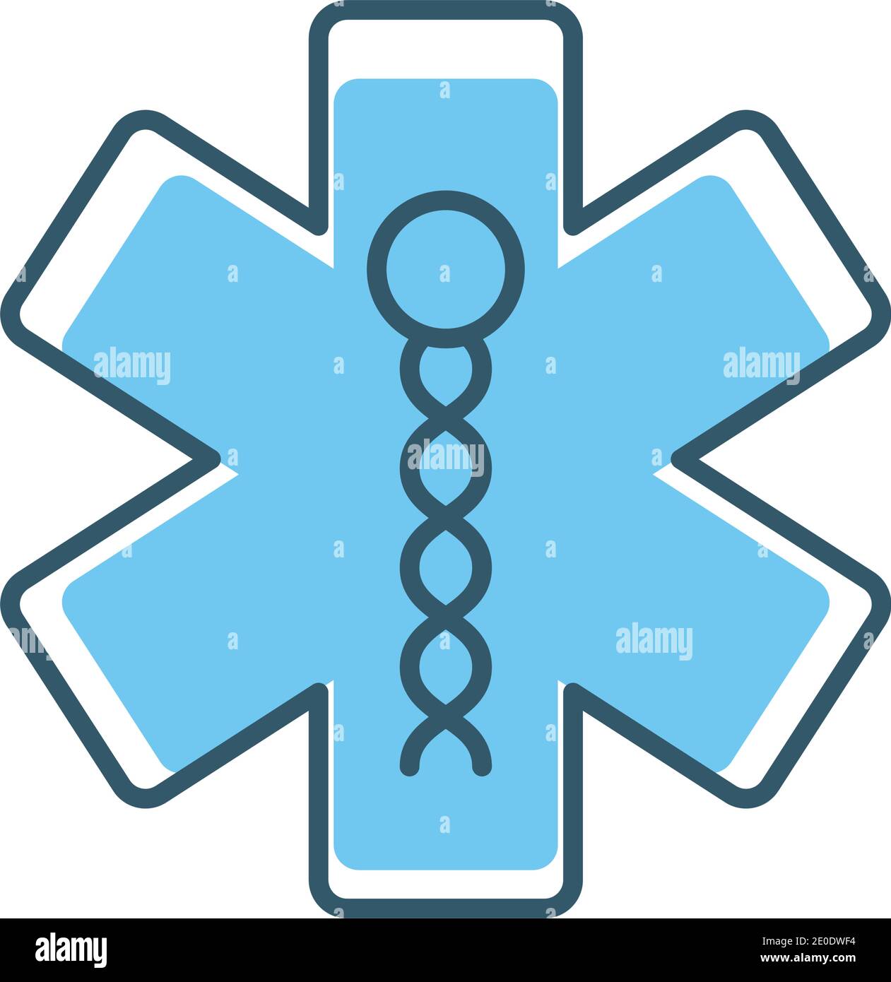 Star of life ambulance Stock Vector Images - Alamy