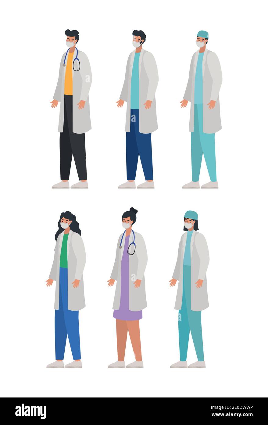 set of doctors icons on a white background Stock Vector Image & Art - Alamy