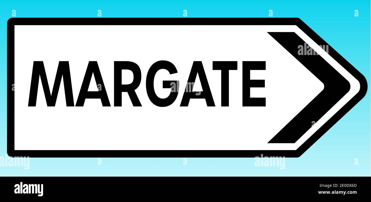 Margate road sign hi-res stock photography and images - Alamy
