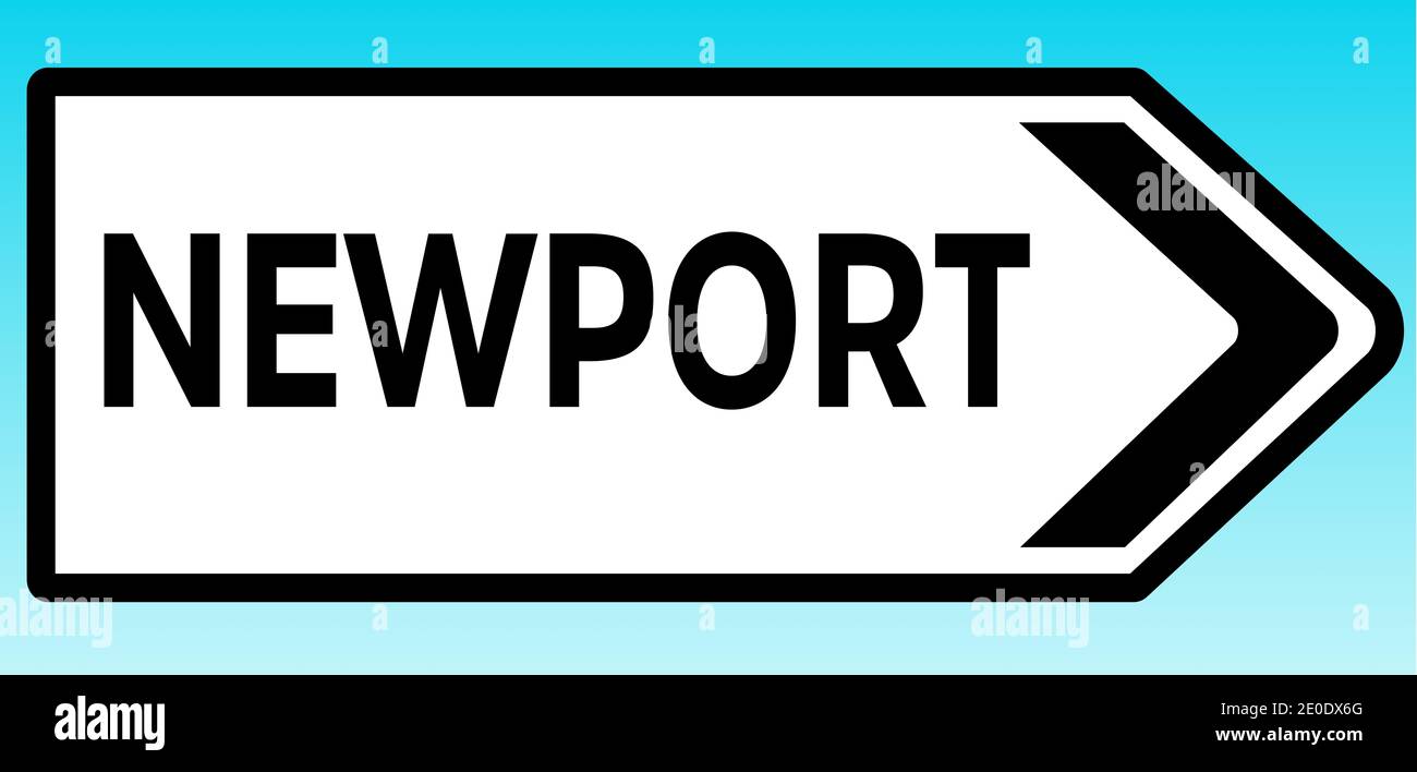 Newport road signs hi-res stock photography and images - Alamy