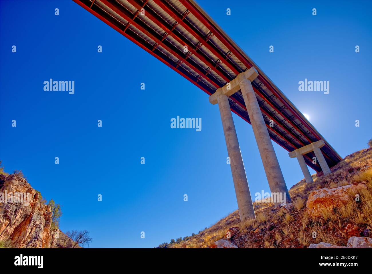 State Route 89 bridge over Hell Canyon near Drake Arizona. Located in ...