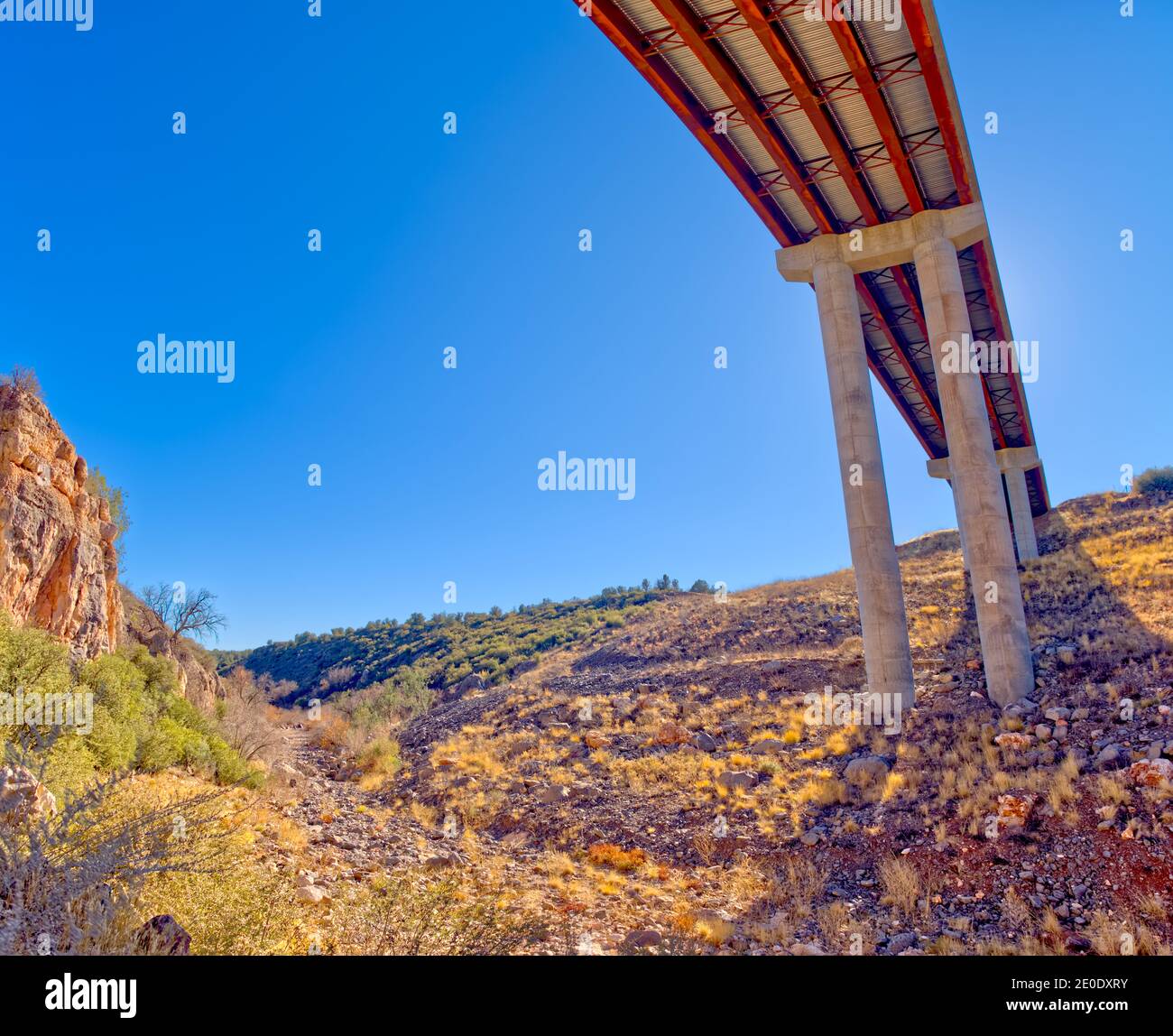 State Route 89 bridge over Hell Canyon near Drake Arizona. Located in ...