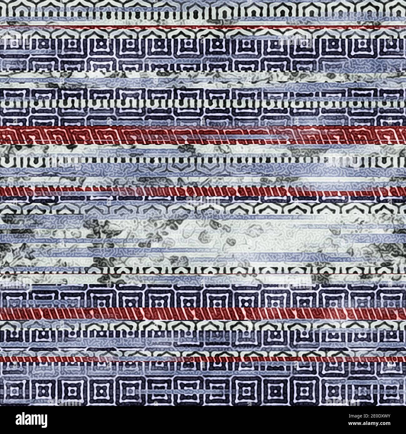 Seamless ethnic tribal pattern stripes rug design Stock Photo - Alamy