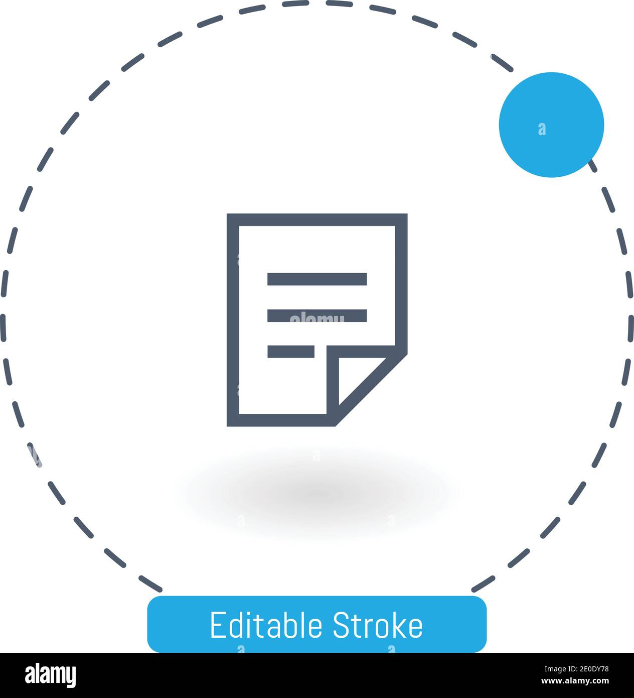 file vector icon editable stroke outline icons for web and mobile Stock ...