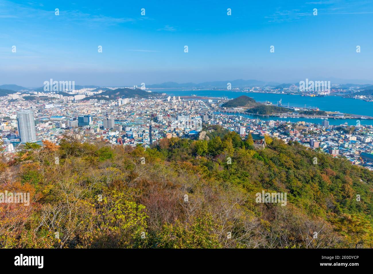 Aerial view of port of Mokpo, Republic of Korea Stock Photo - Alamy