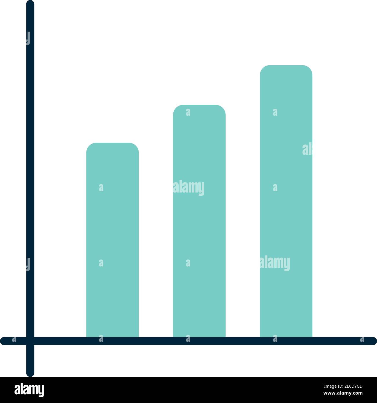 statistics with three blue bars Stock Vector Image & Art - Alamy