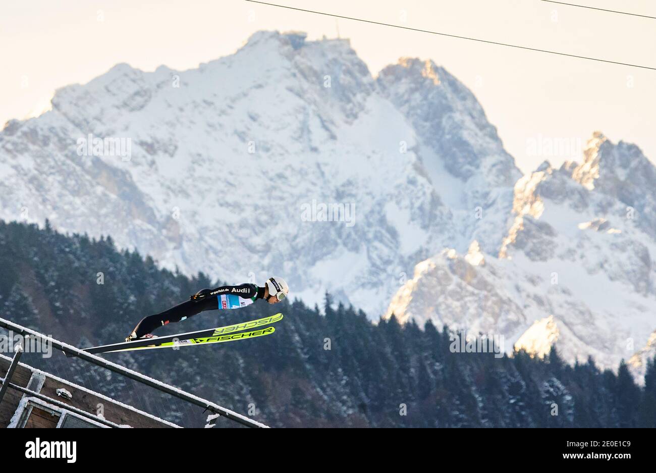 Martin HAMMANN, GER in action in front of Zugspitze mountain at the ...