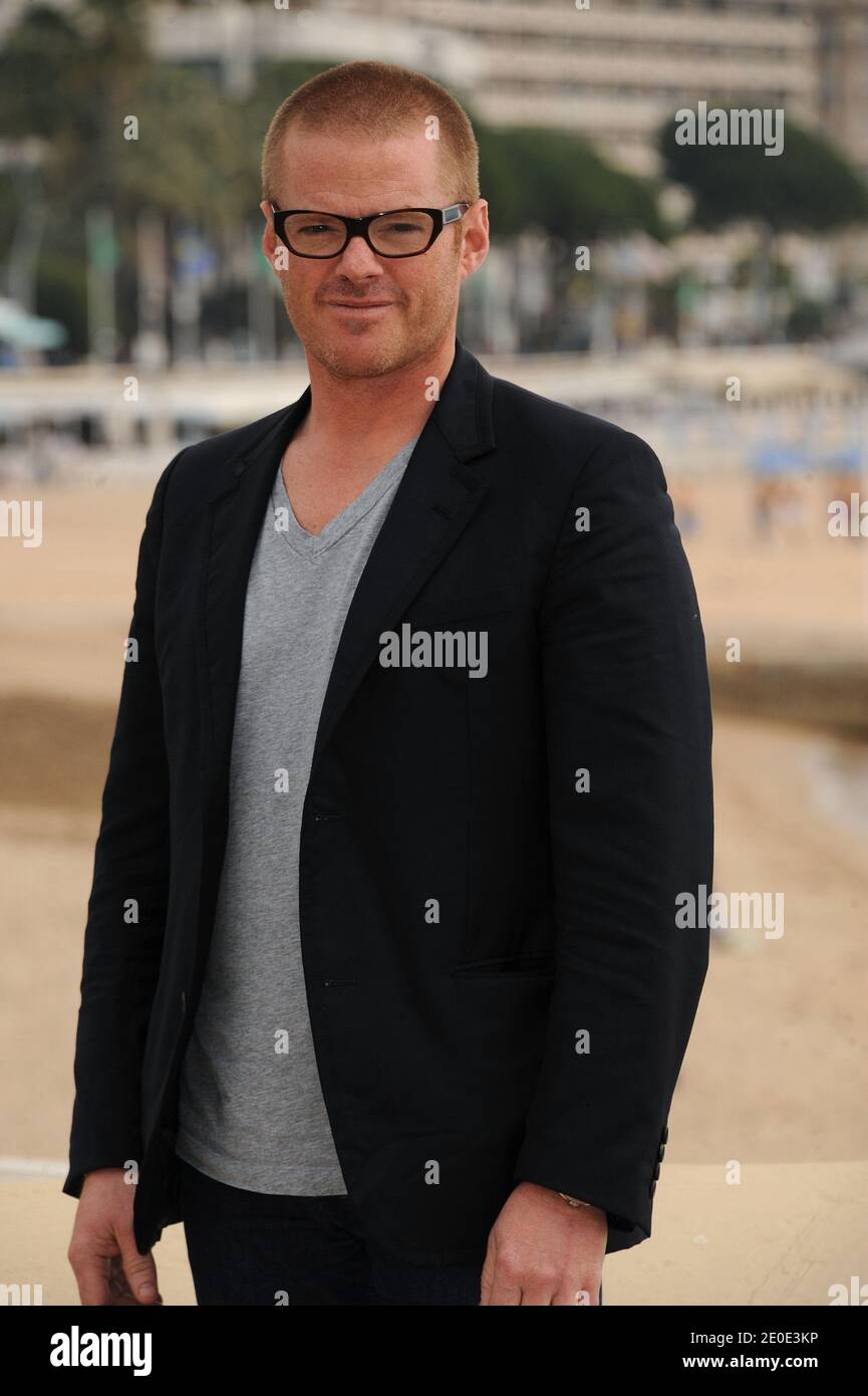 Chef Heston Blumenthal poses for a photocall as part of MIP TV 2012 at ...