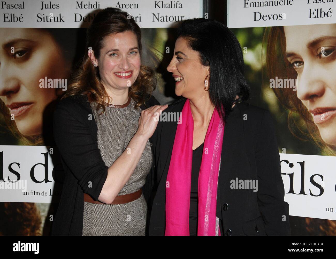 (L-R) Actress Emmanuelle Devos and Areen Omari attending the 'Le Fils ...