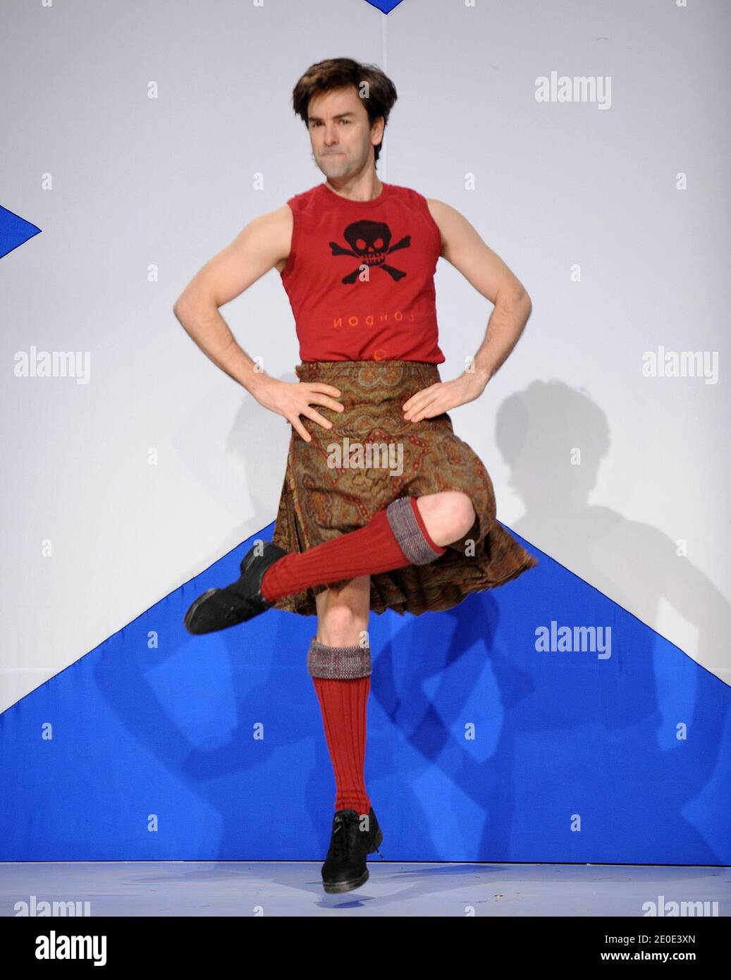 Tom Gold walks the runway during the From Scotland With Love Fashion ...