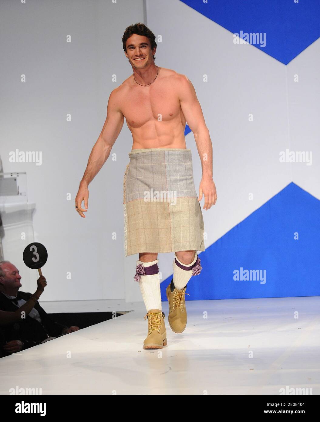 Thom Evans walks the runway during the From Scotland With Love Fashion ...