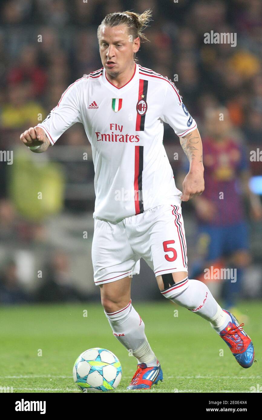 Philippe Mexes of AC Milan during the UEFA Champions League quarter ...