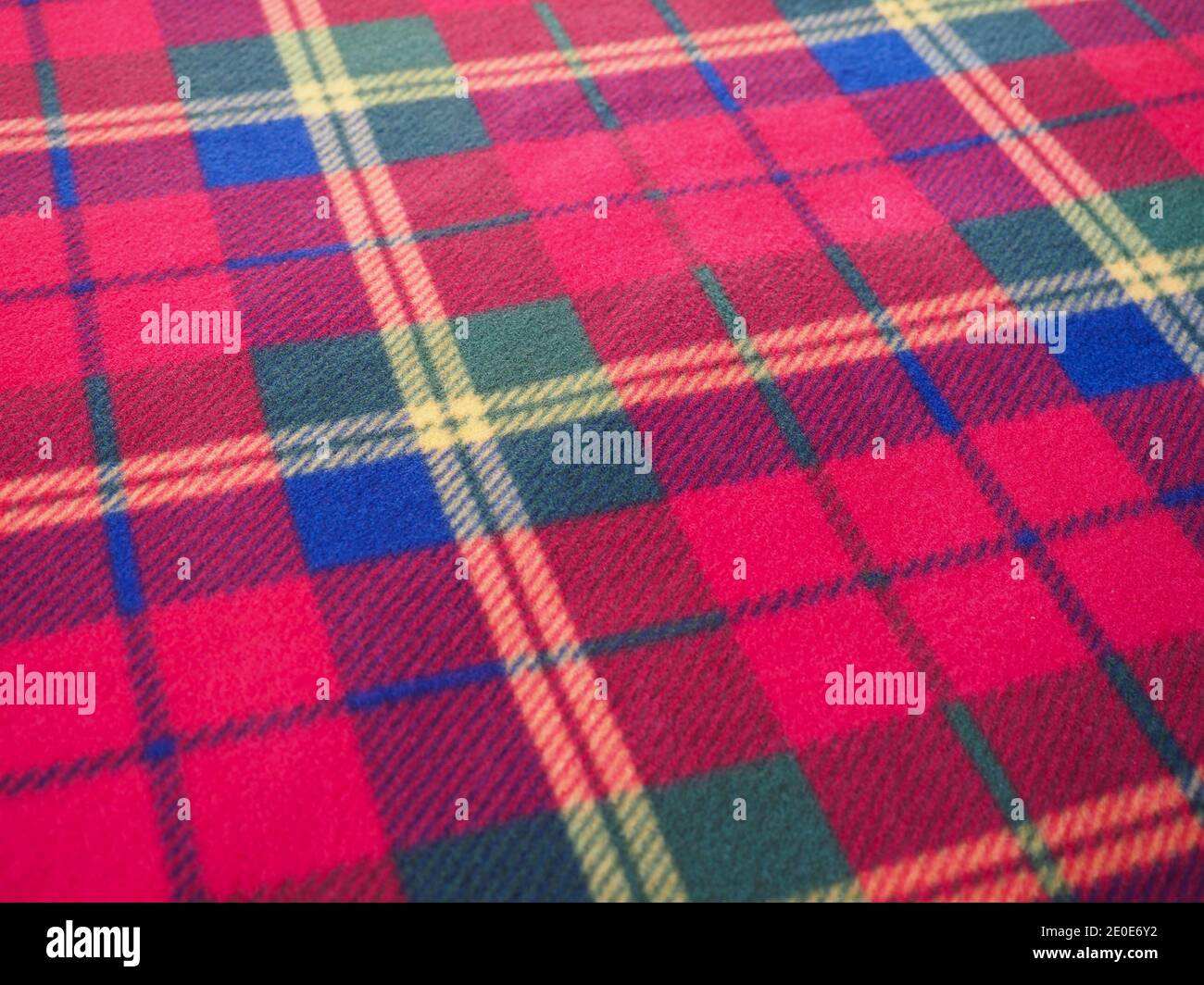 red green blue and yellow tartan texture useful as a background Stock ...