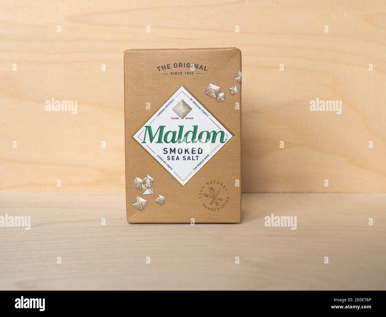 Maldon sea salt box hi-res stock photography and images - Alamy